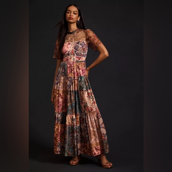 Geisha Designs | Dresses | Geisha Designs Sheer Printed Maxi Dress ...